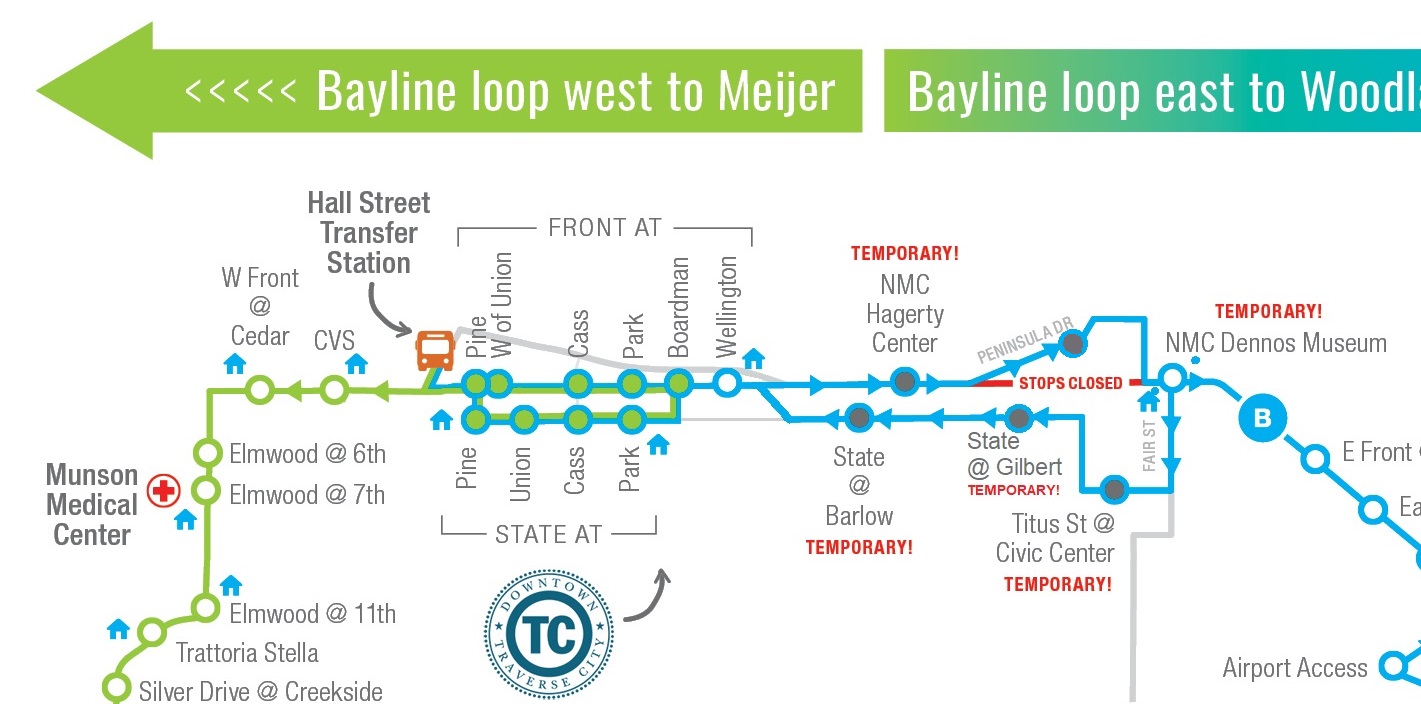 Bayline Bus Route | BATA | Traverse City Bus Transportation