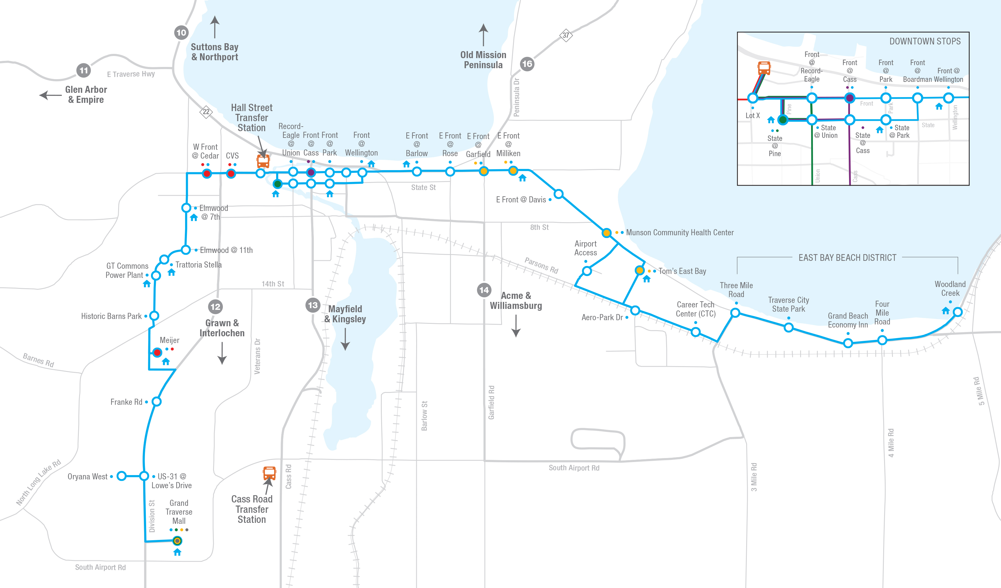 Bayline Bus Route | BATA | Traverse City Bus Transportation