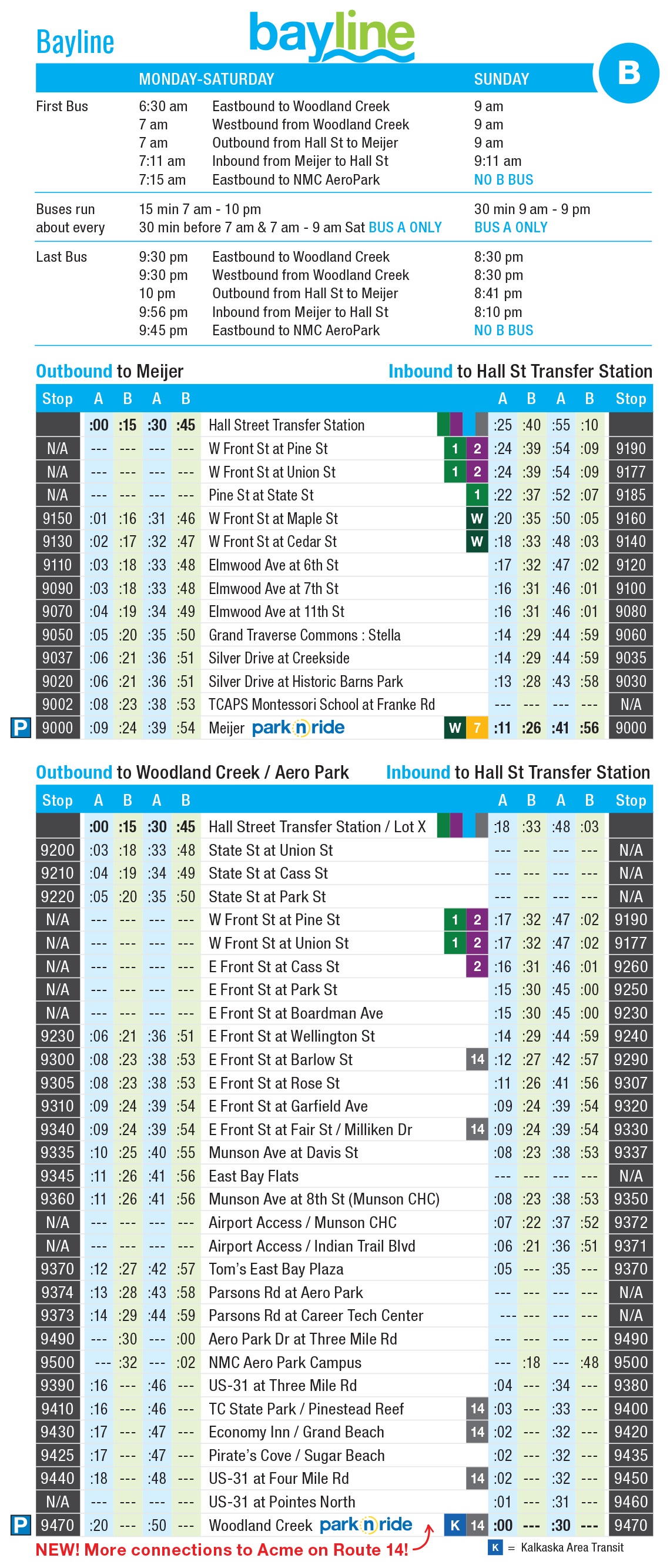 Bayline Bus Route | BATA | Traverse City Bus Transportation