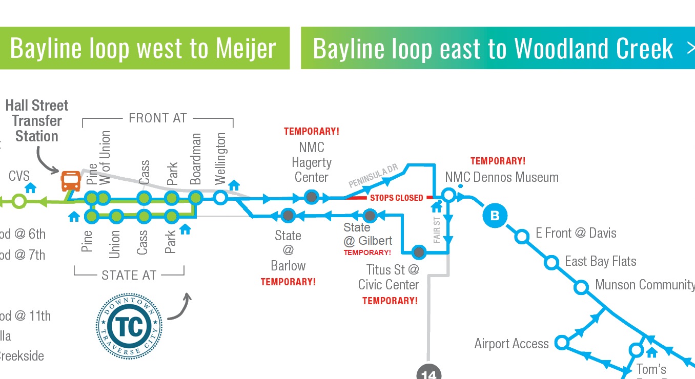 Bayline Bus Route | BATA | Traverse City Bus Transportation