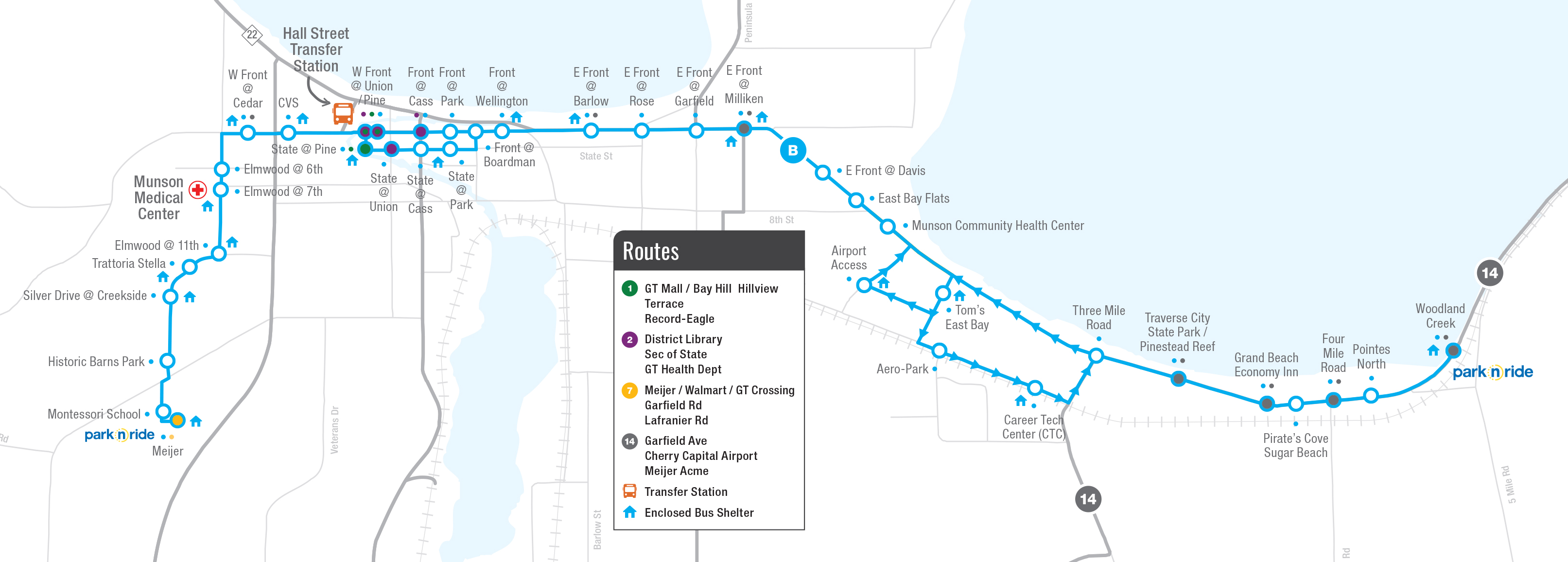 Bayline Bus Route | BATA | Traverse City Bus Transportation