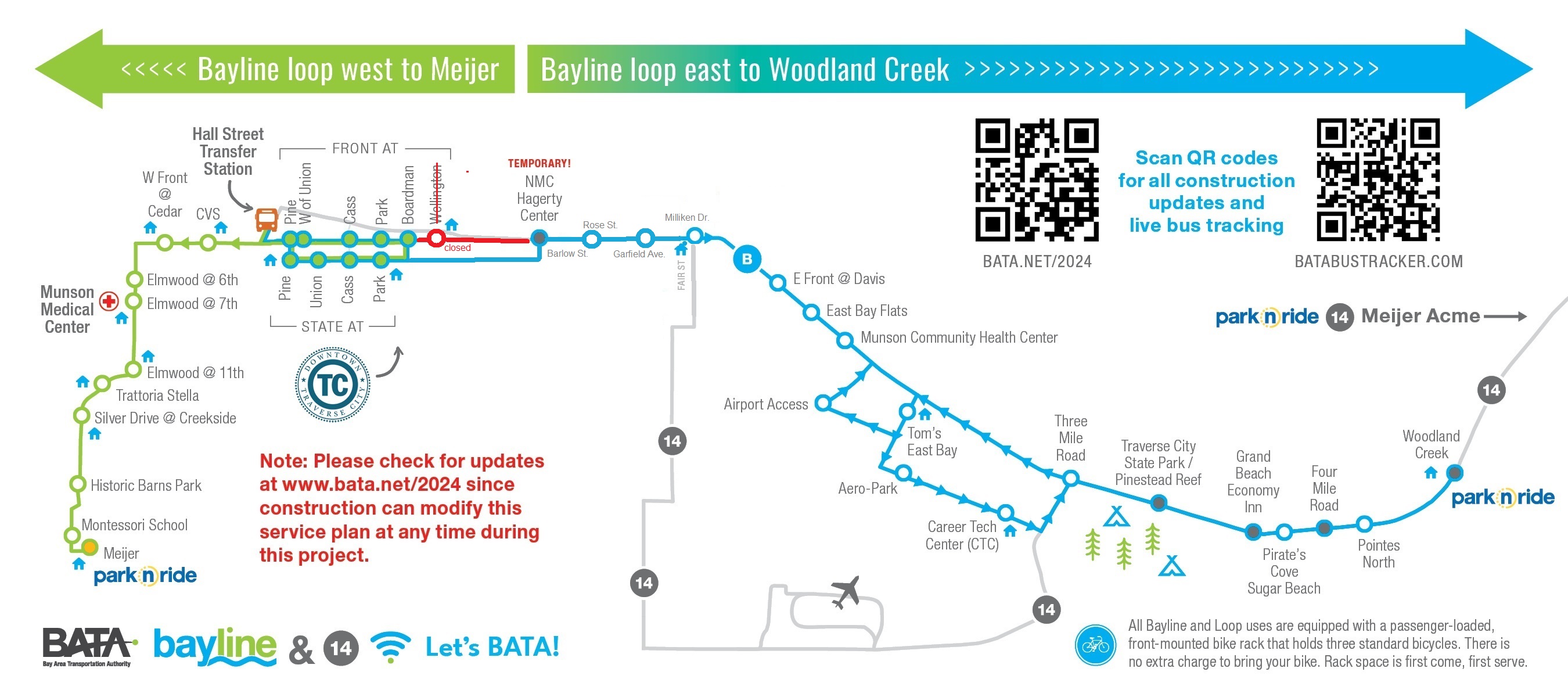 Bayline Bus Route | BATA | Traverse City Bus Transportation